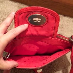 Fossil | Bags | Nwt Fossil Brand Leather Crossbody Purse Bag Red | Poshmark